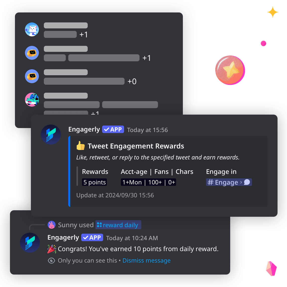 Engagerly Bot - Discord Community Loyalty Engine - Reward, Engage, Grow your members. | points ...