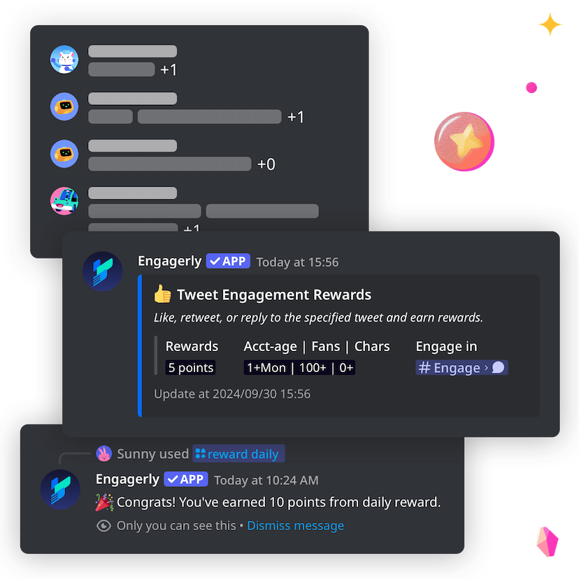 Engagerly Bot - Discord Community Loyalty Engine - Reward, Engage, Grow your members. | points ...